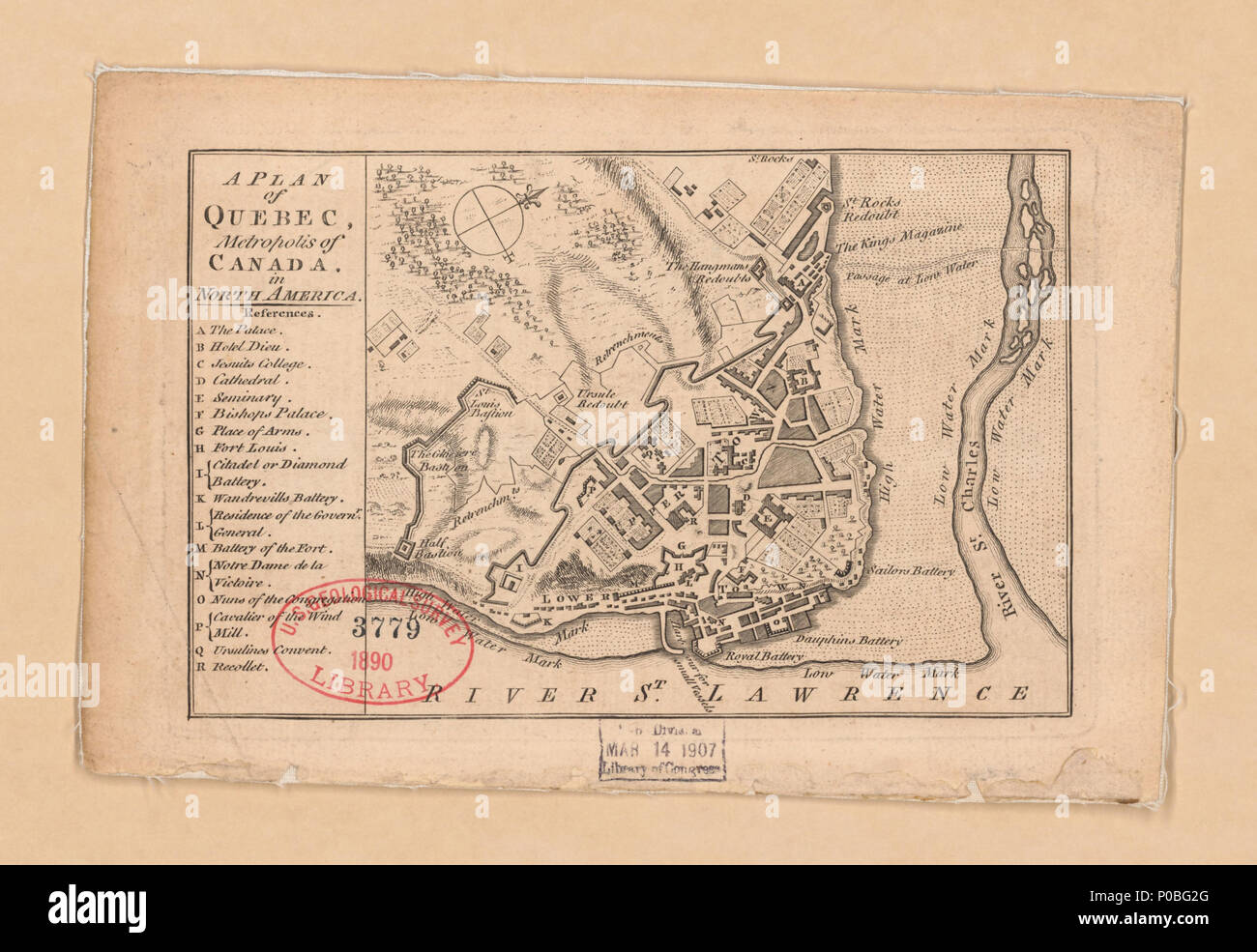 Quebec map 1759 hi-res stock photography and images - Alamy