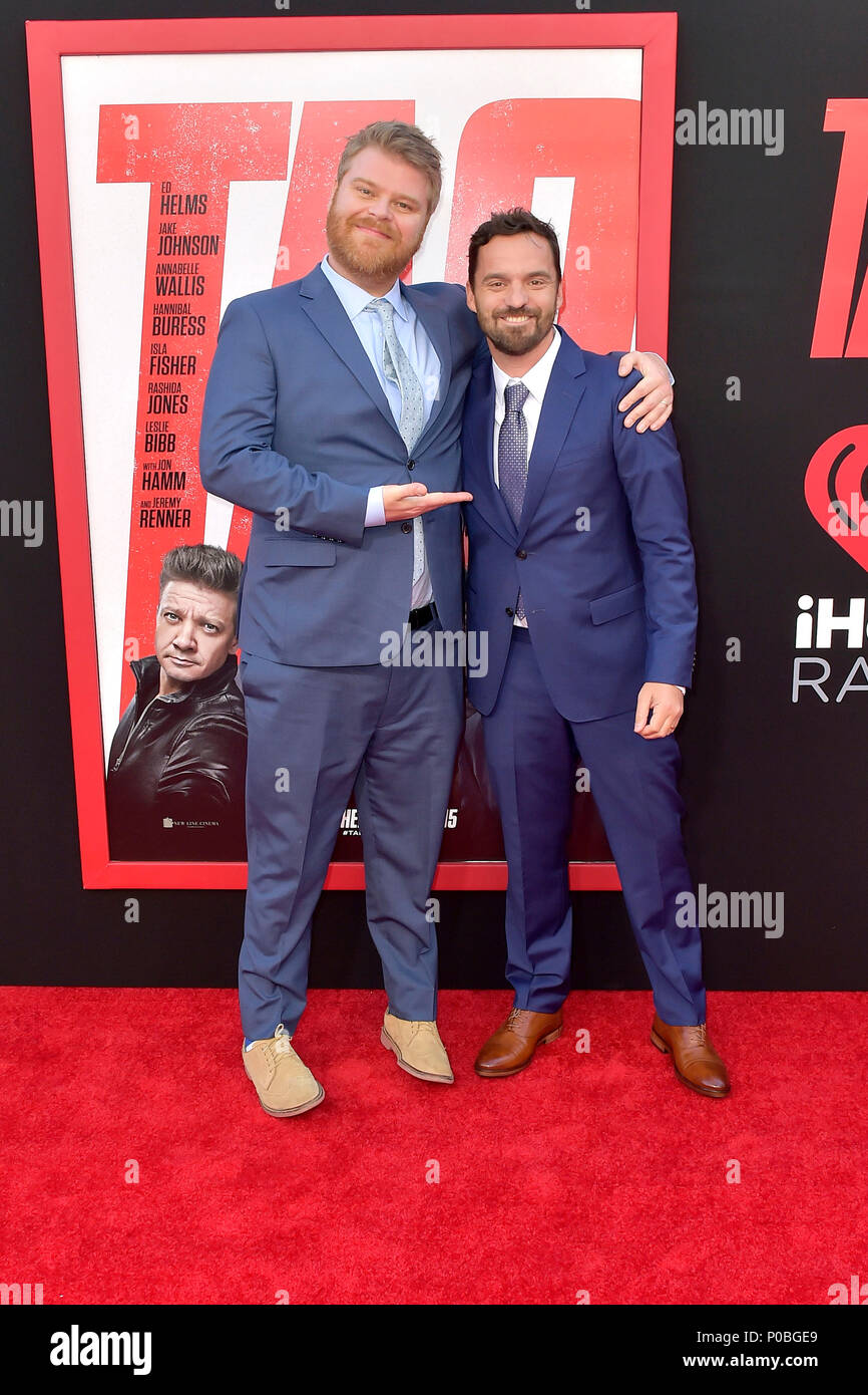 Steve Berg and Jake Johnson attending the Warner Bros. Pictures And New ...
