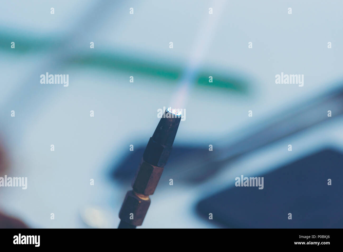 Industry steel, Background peeling of slab, Flakes flame by blowing gas ...