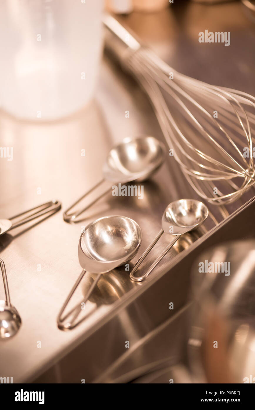 Cutlery on steel counter hi-res stock photography and images - Alamy