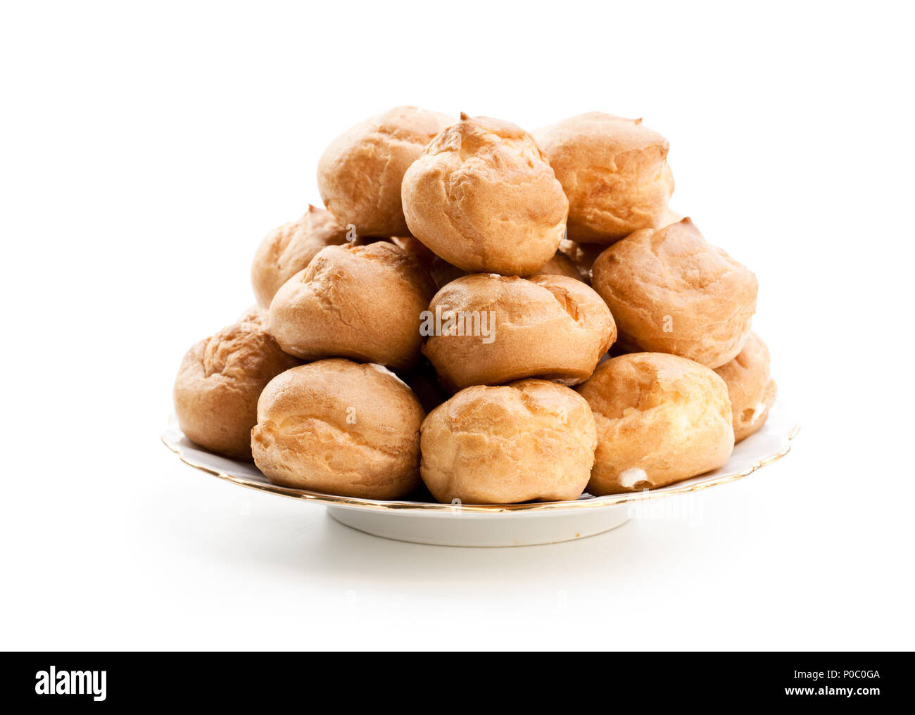 French profiteroles cream puff Cut Out Stock Images & Pictures - Alamy