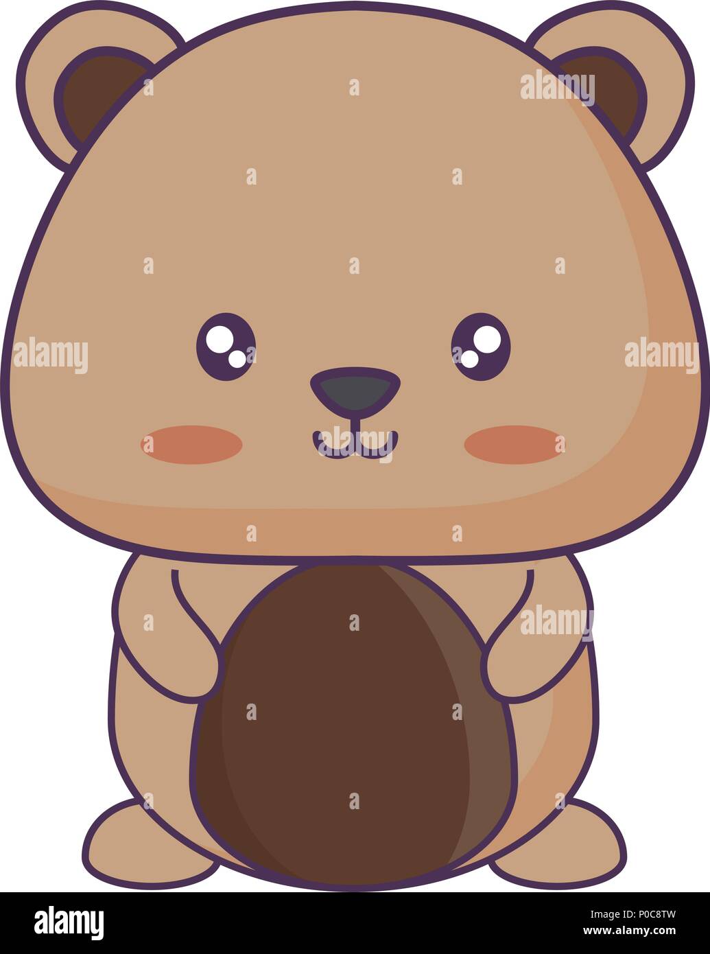 Cute squirrel icon over white background, vector illustration Stock ...