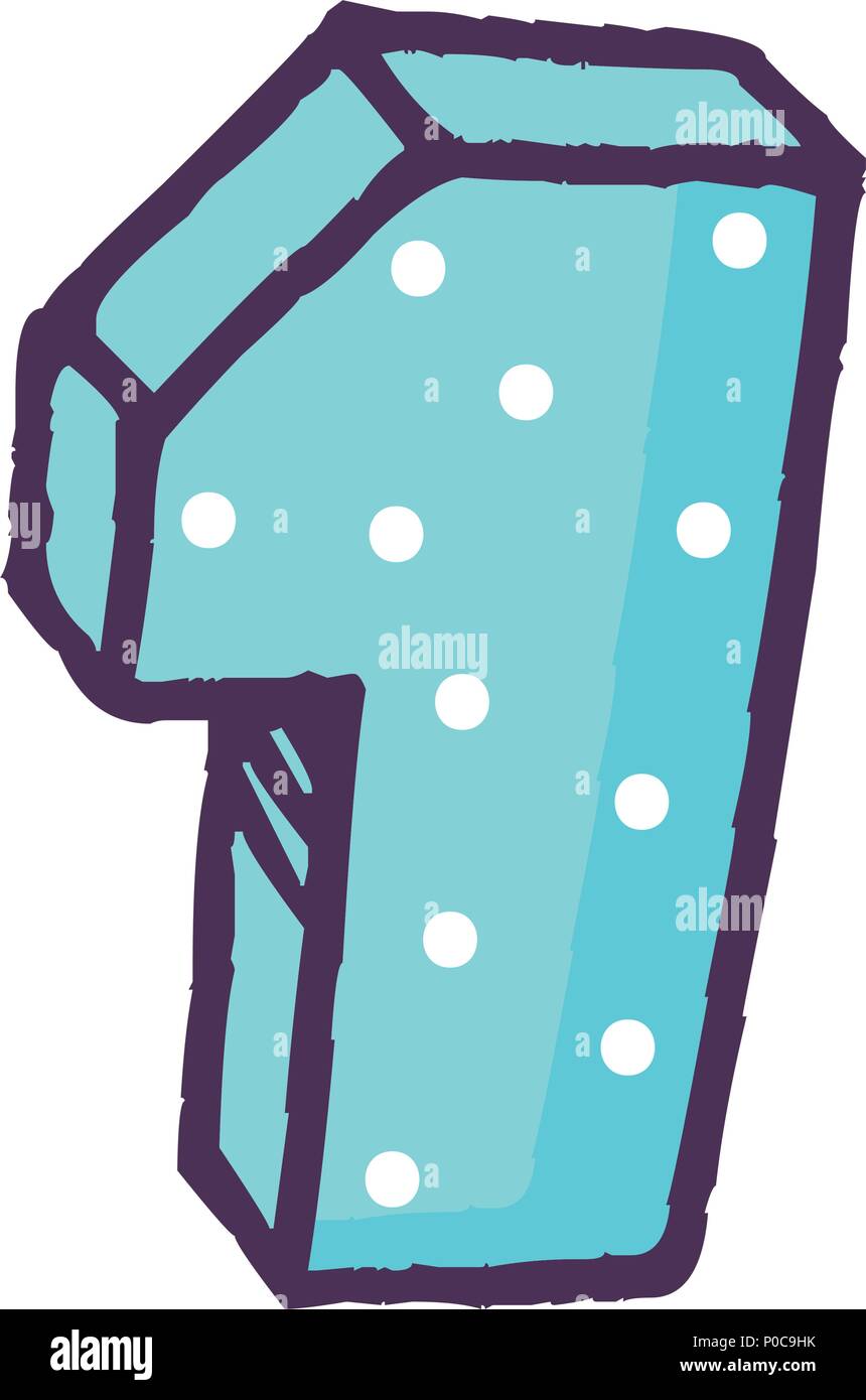 colorful number one icon over white background, vector illustration ...