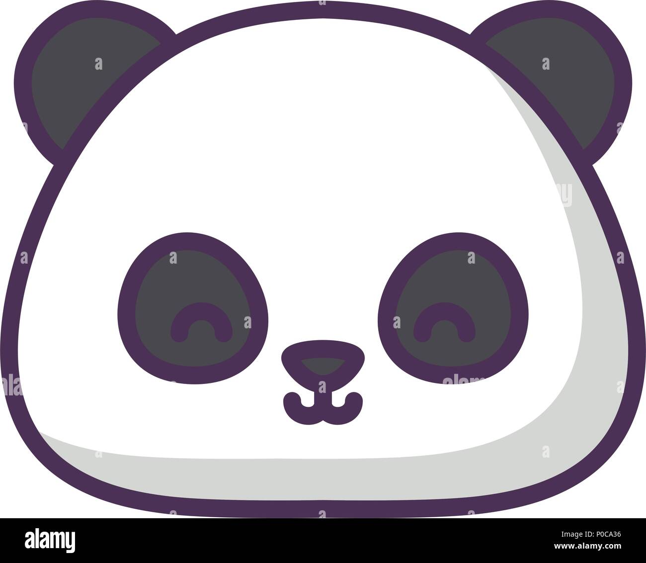 cute panda bear icon over white background, vector illustration Stock ...
