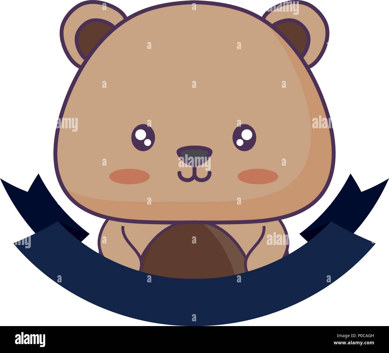 decorative ribbon and Cute squirrel icon over white background, vector ...