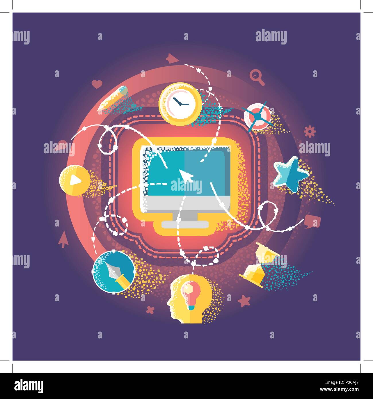 Illustrator computer Stock Vector Images - Alamy