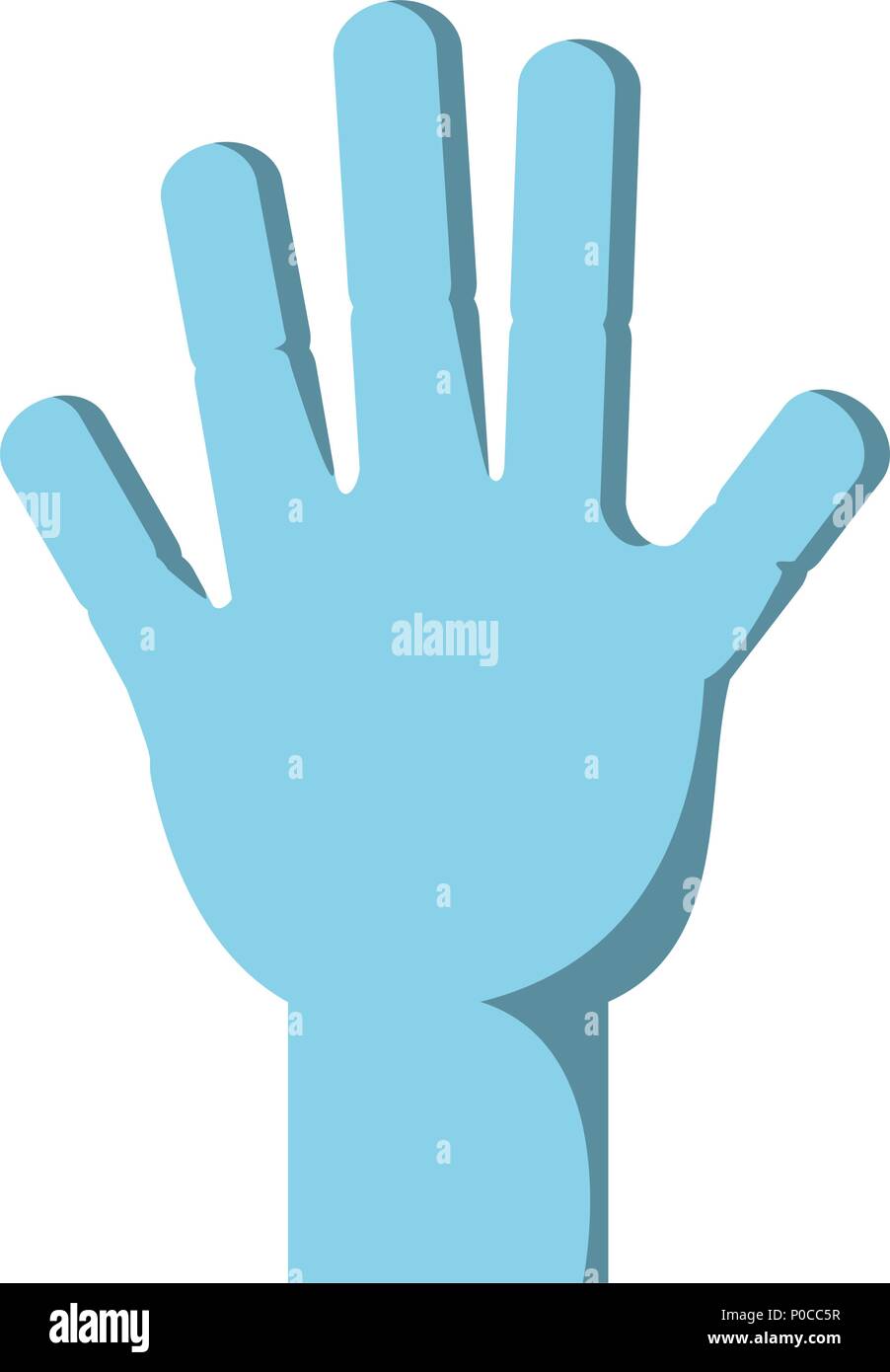 hand icon over white background, vector illustration Stock Vector Image ...