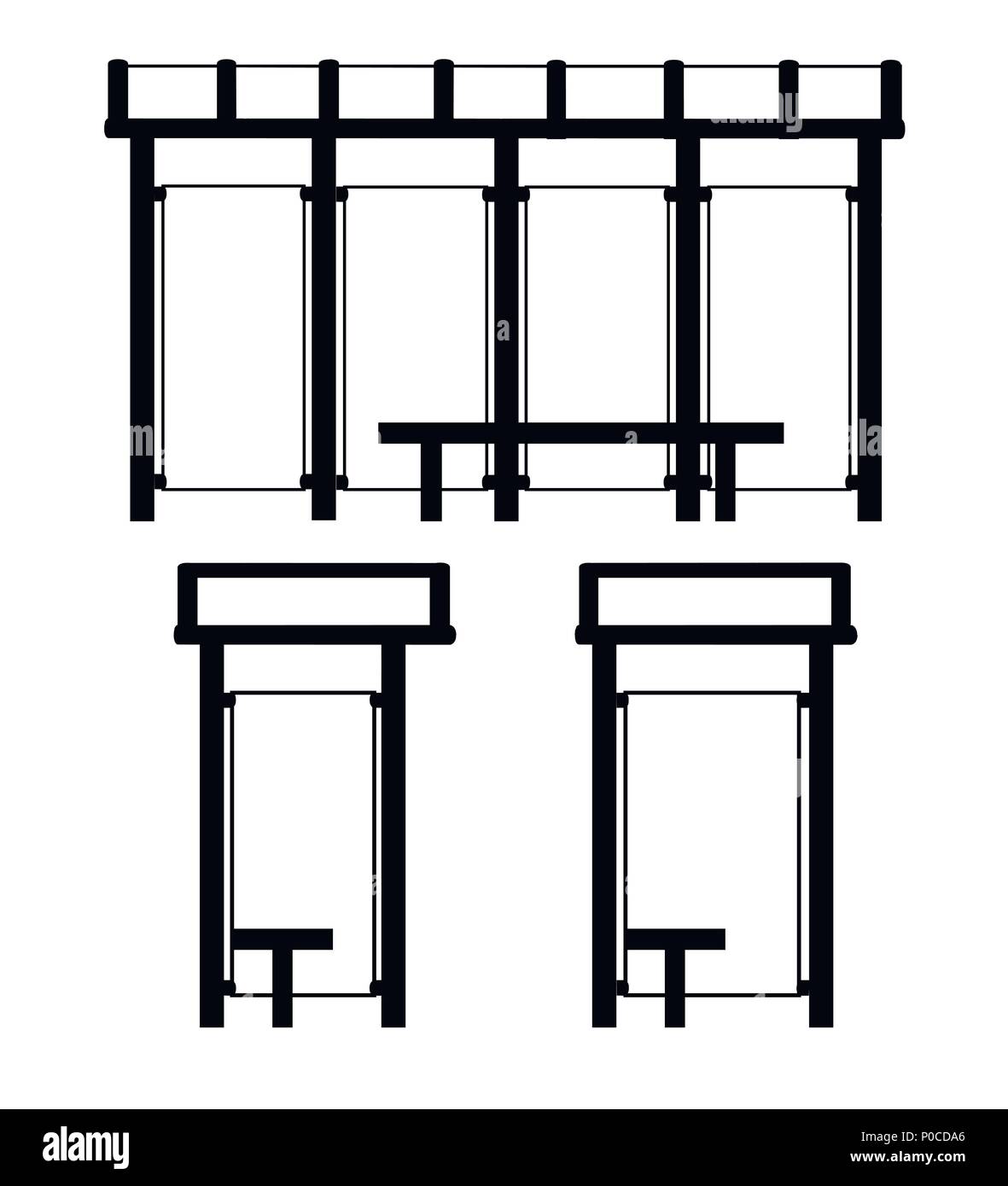 Bus stop shelter Cut Out Stock Images & Pictures - Alamy