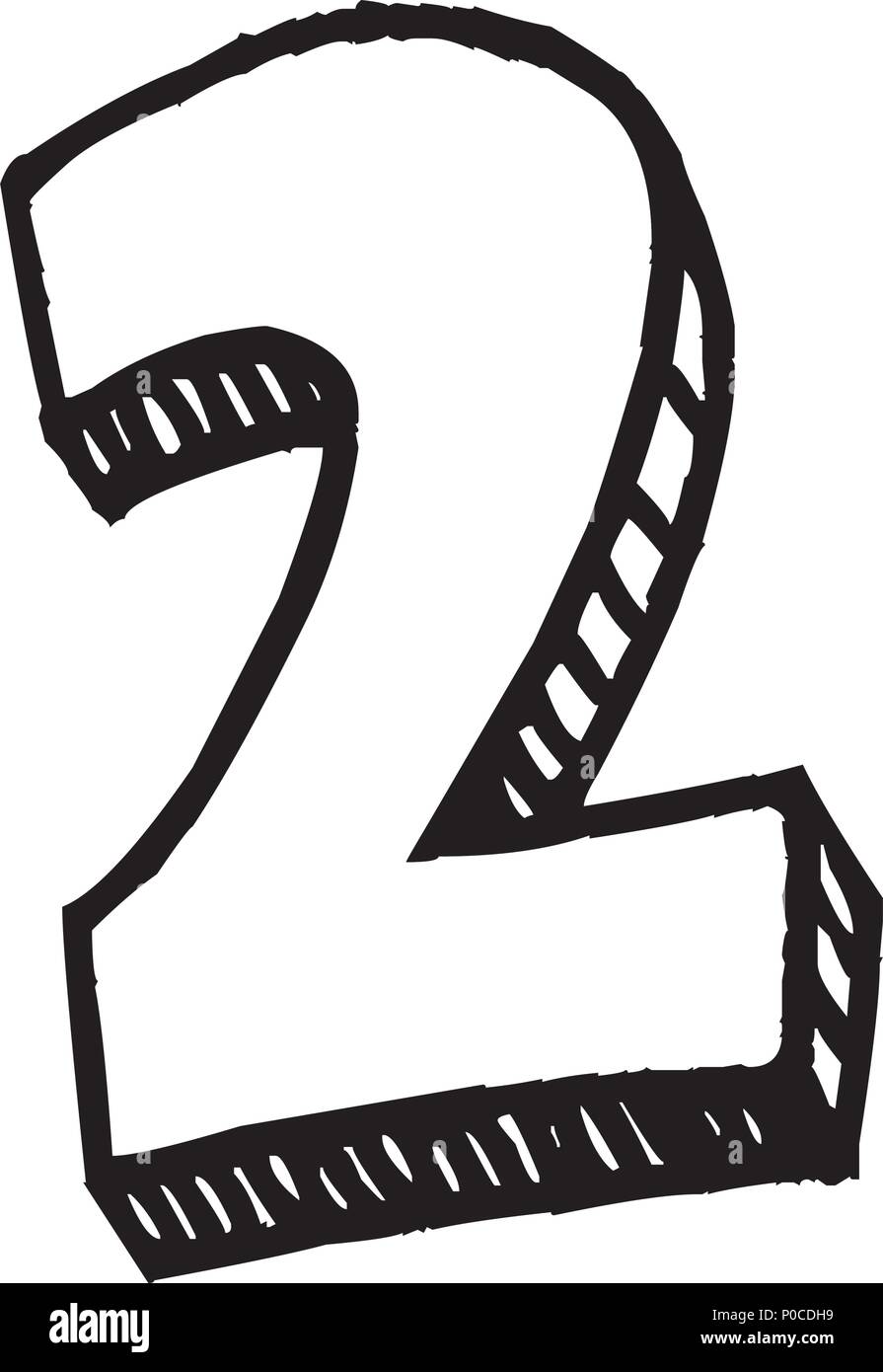 number two icon over white background, vector illustration Stock Vector ...