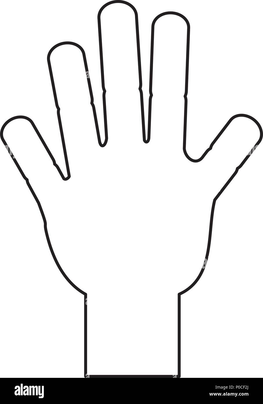 hand icon over white background, vector illustration Stock Vector Image ...