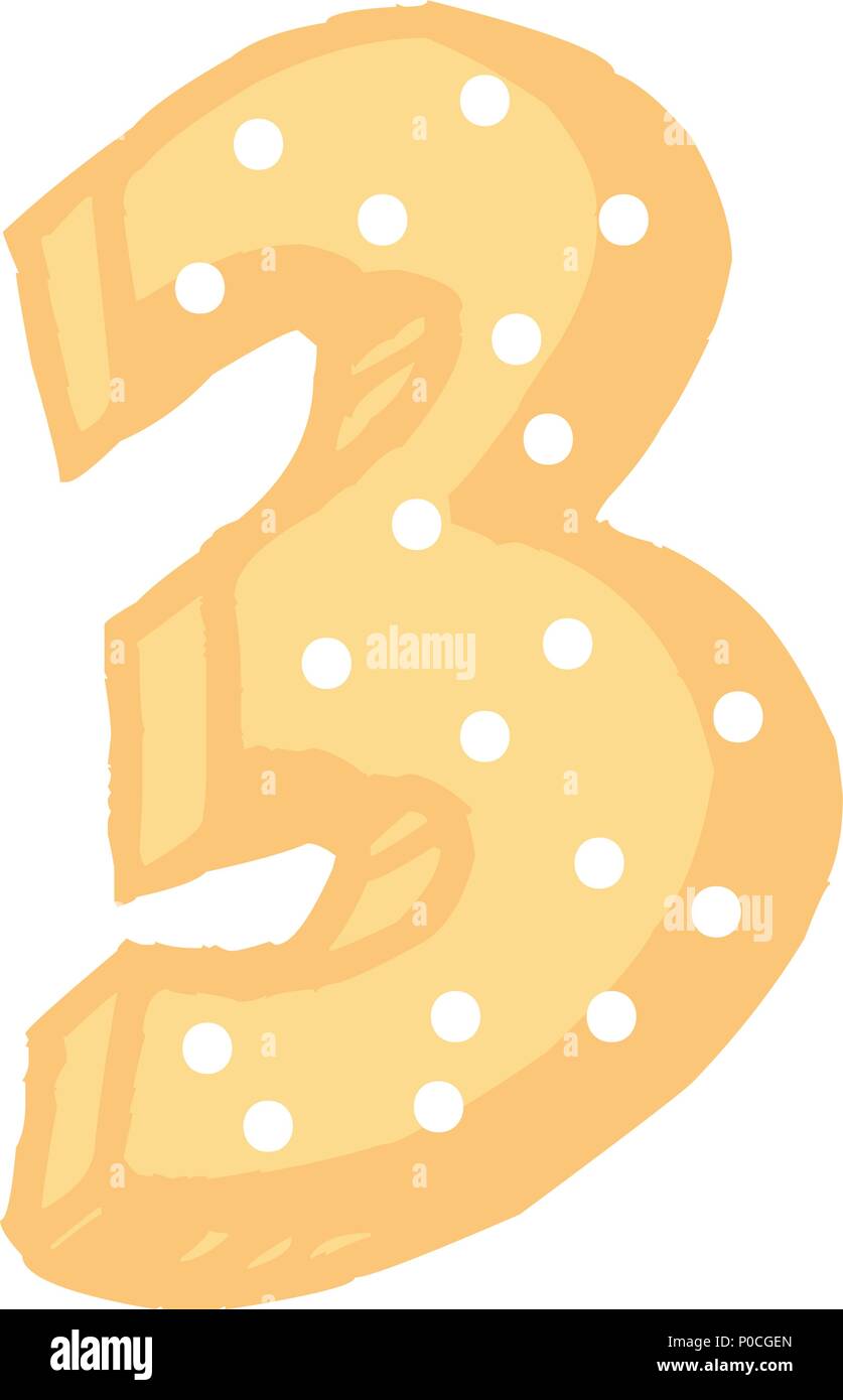 colorful number three icon over white background, vector illustration ...