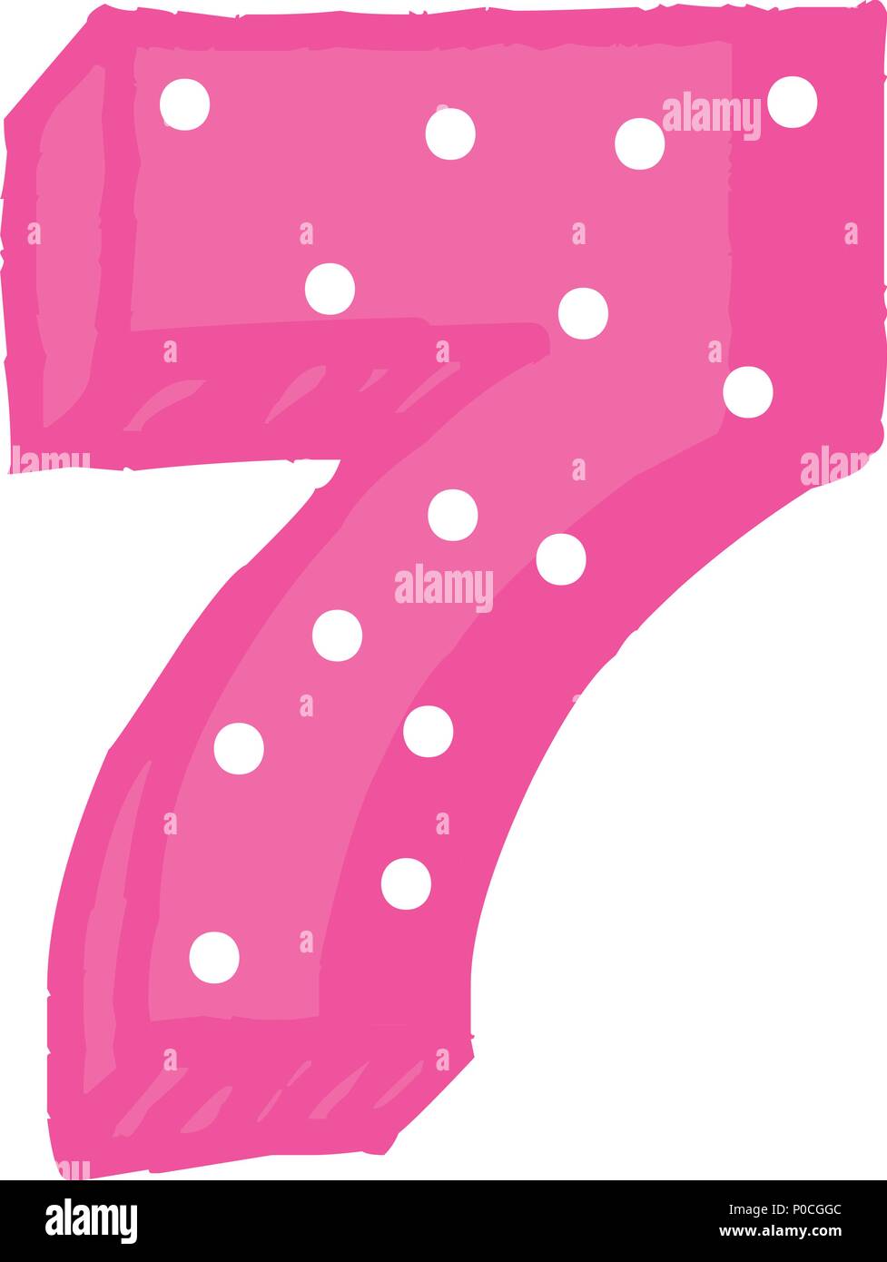 colorful number seven icon over white background, vector illustration ...