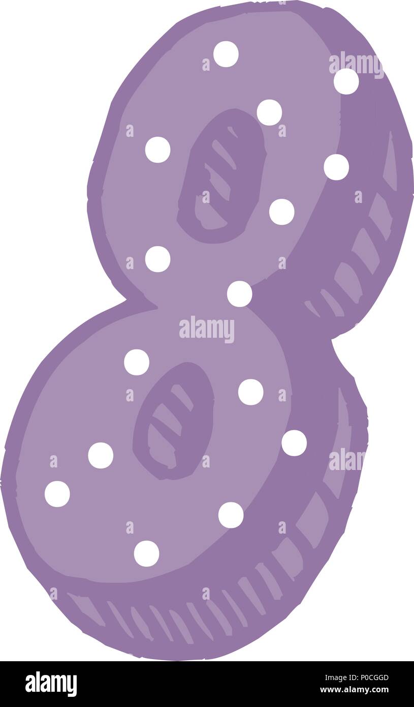 colorful number eight icon over white background, vector illustration ...