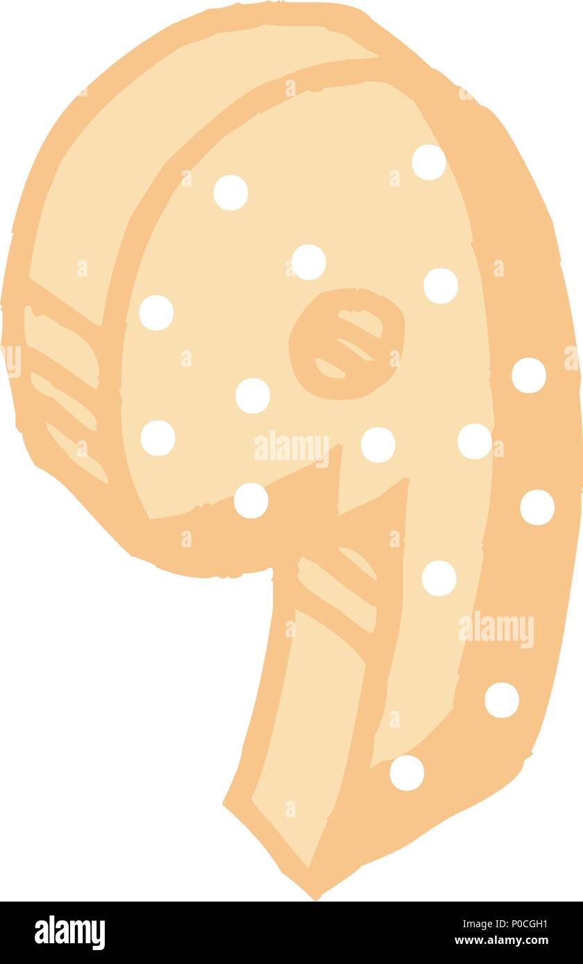 colorful number nine icon over white background, vector illustration ...