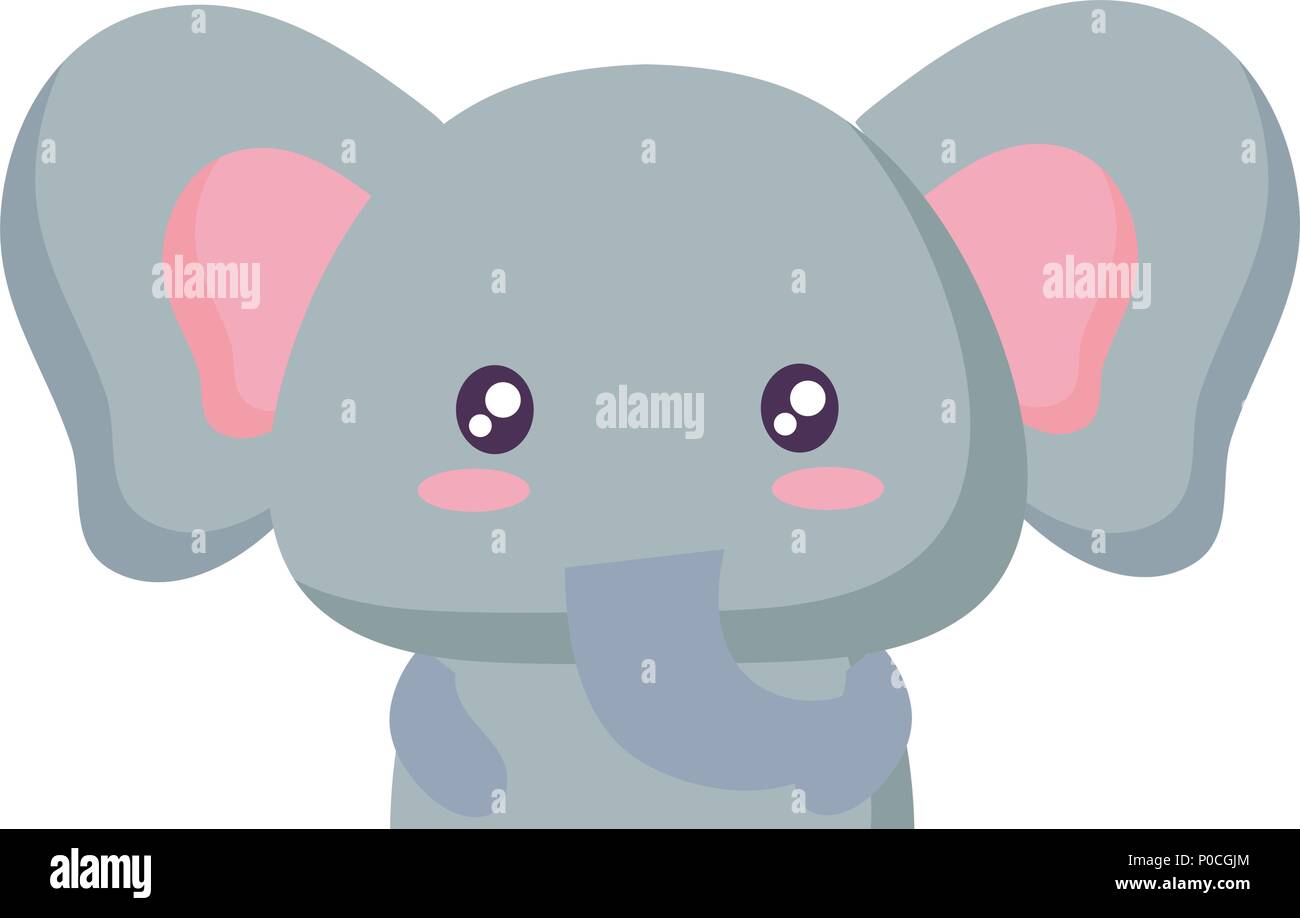cute elephant icon over white background, vector illustration Stock ...