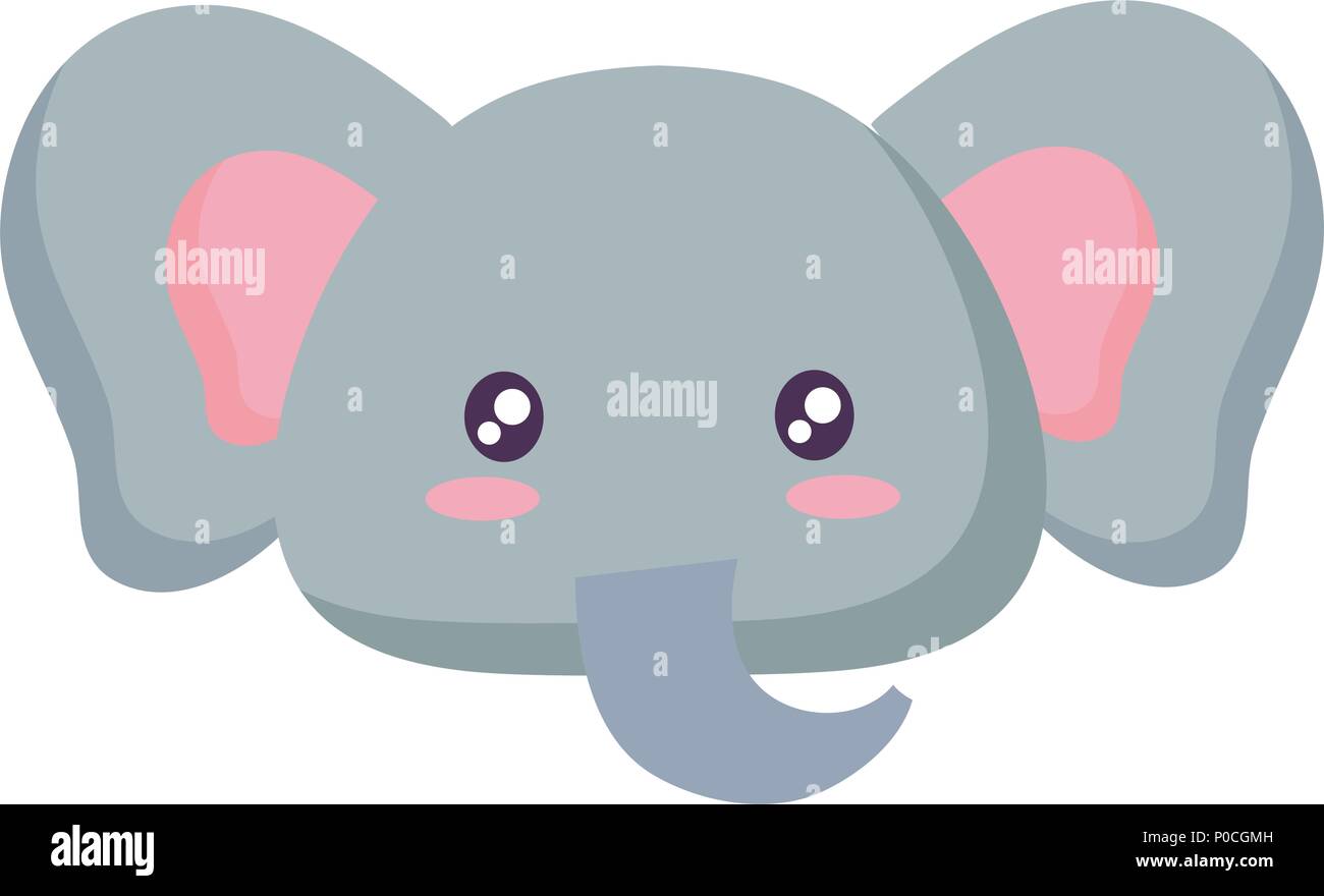 cute elephant icon over white background, vector illustration Stock ...