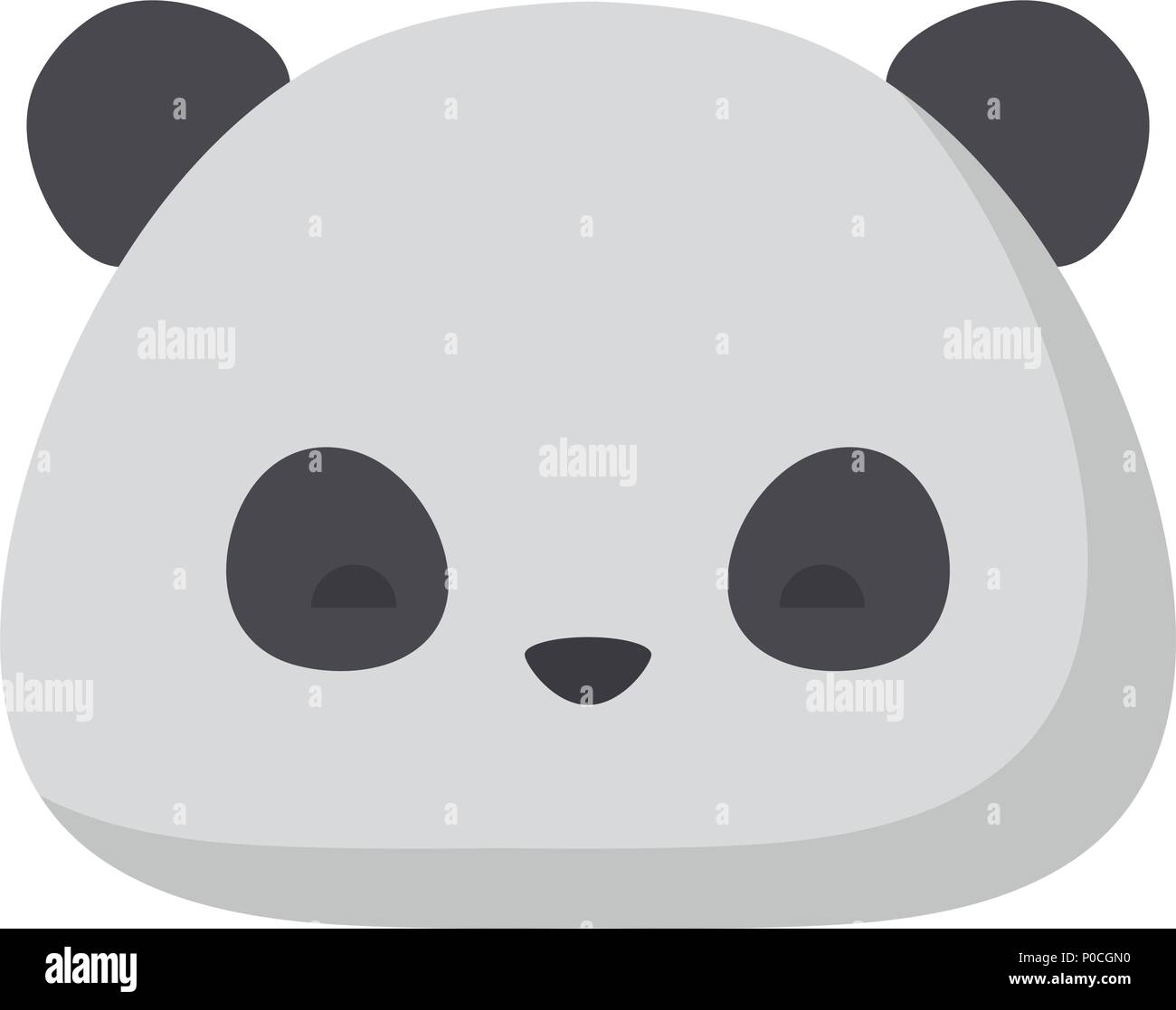 cute panda bear icon over white background, vector illustration Stock ...