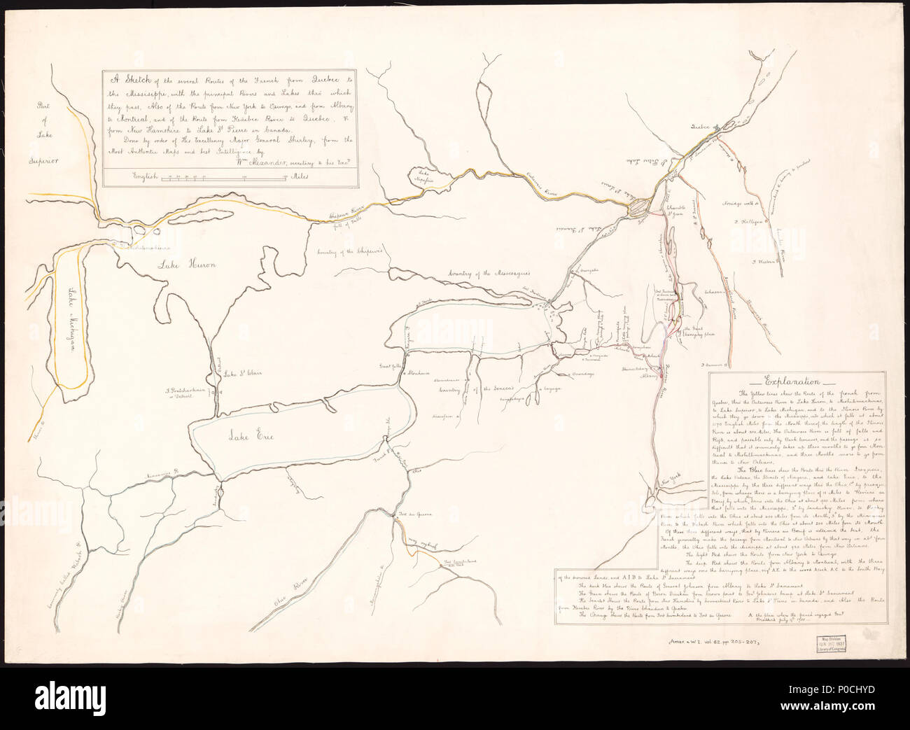 Quebec with lakes and rivers map hi-res stock photography and images ...
