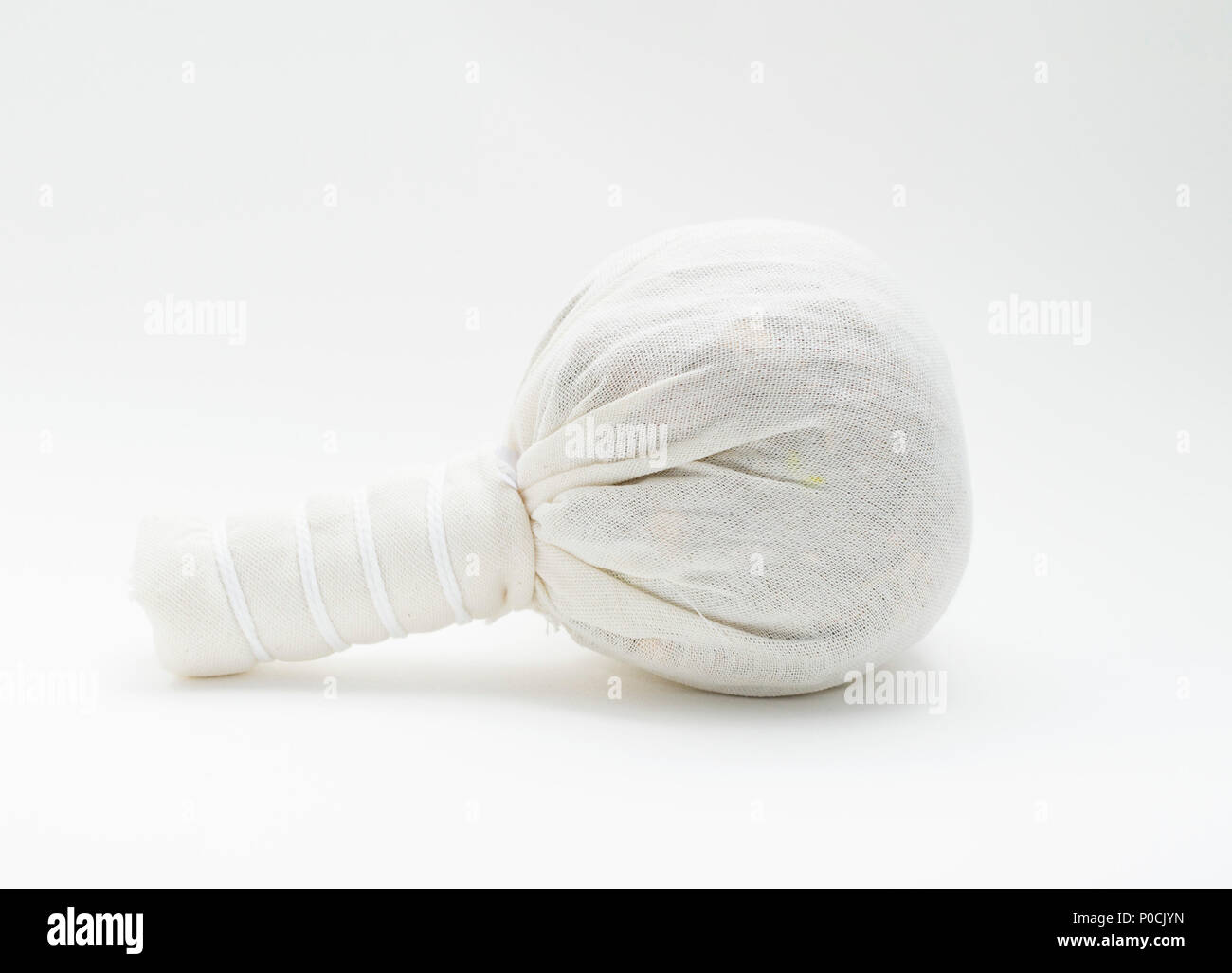 Natural Spa Ingredients herbal compress ball isolate on white ...