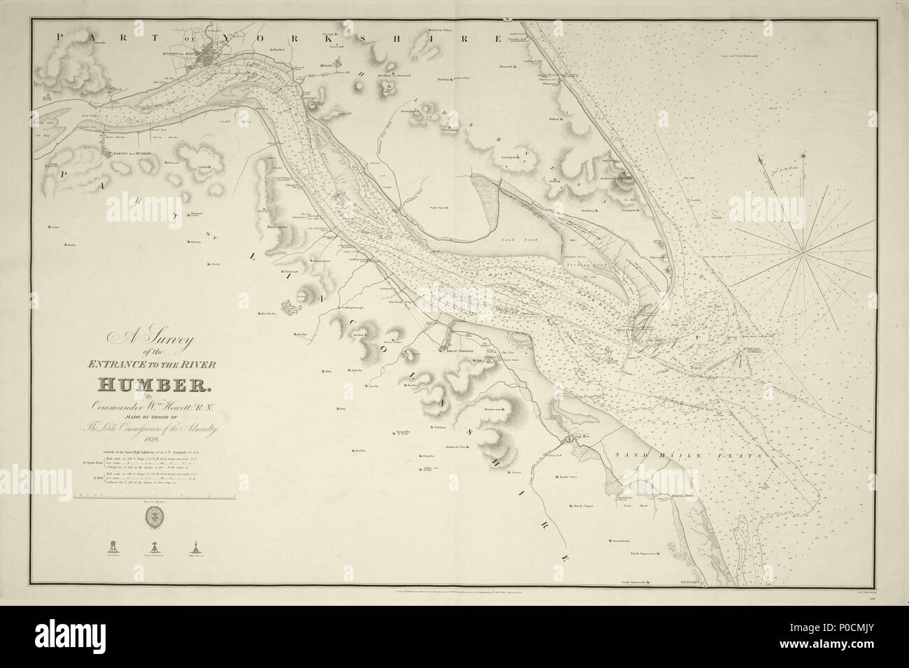. English: A survey of the entrance to the River Humber by Commander Wm ...