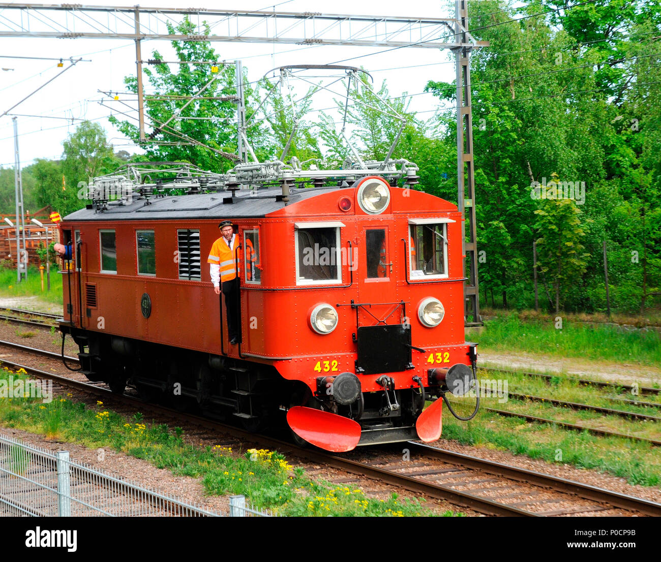 Electric museum locomotive, built in 1936, Ystad, Scania, Sweden Stock ...
