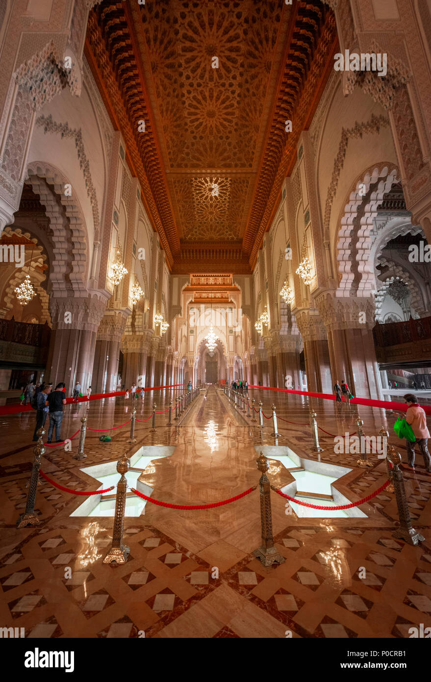 Interior view, Prayer Hall, Hassan II Mosque, Grande Mosquée Hassan II ... Interior view, Prayer Hall, Hassan II Mosque, Grande Mosquée Hassan II ...