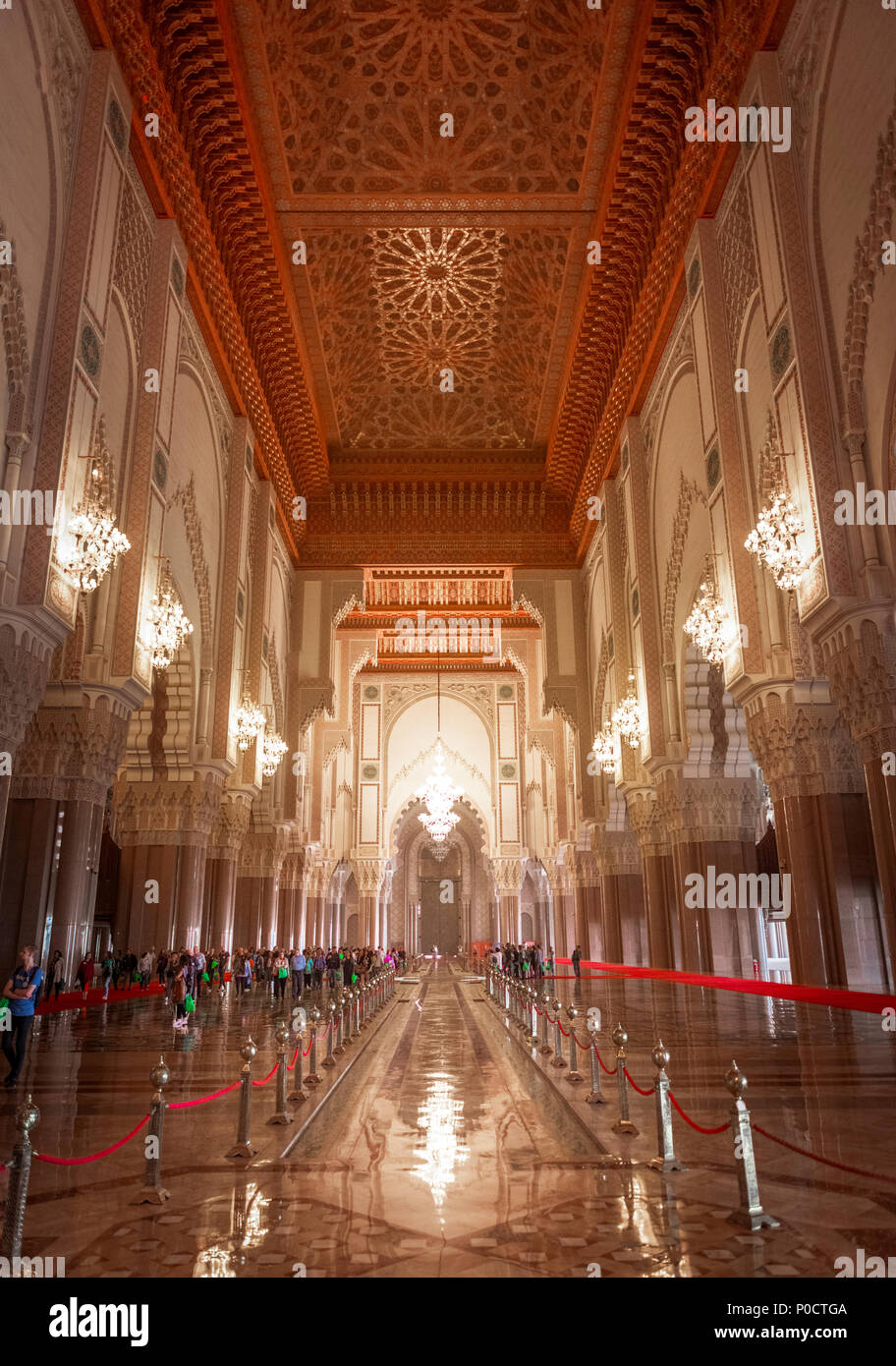 Interior view, Prayer Hall, Hassan II Mosque, Grande Mosquée Hassan II ... Interior view, Prayer Hall, Hassan II Mosque, Grande Mosquée Hassan II ...
