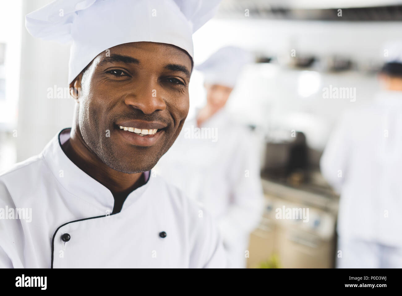 Happy african american male chef hi-res stock photography and images ...