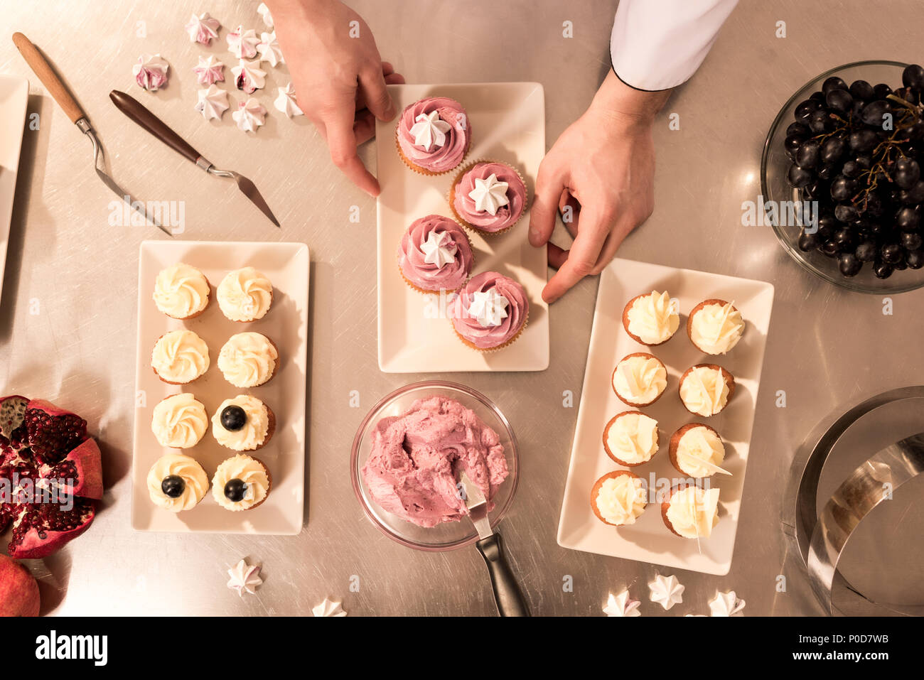 Pastry chef arranging delicious desserts hi-res stock photography and ...