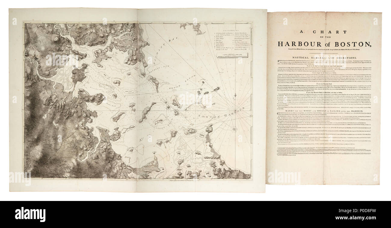 . English: A chart of the harbour of Boston, composed from different ...