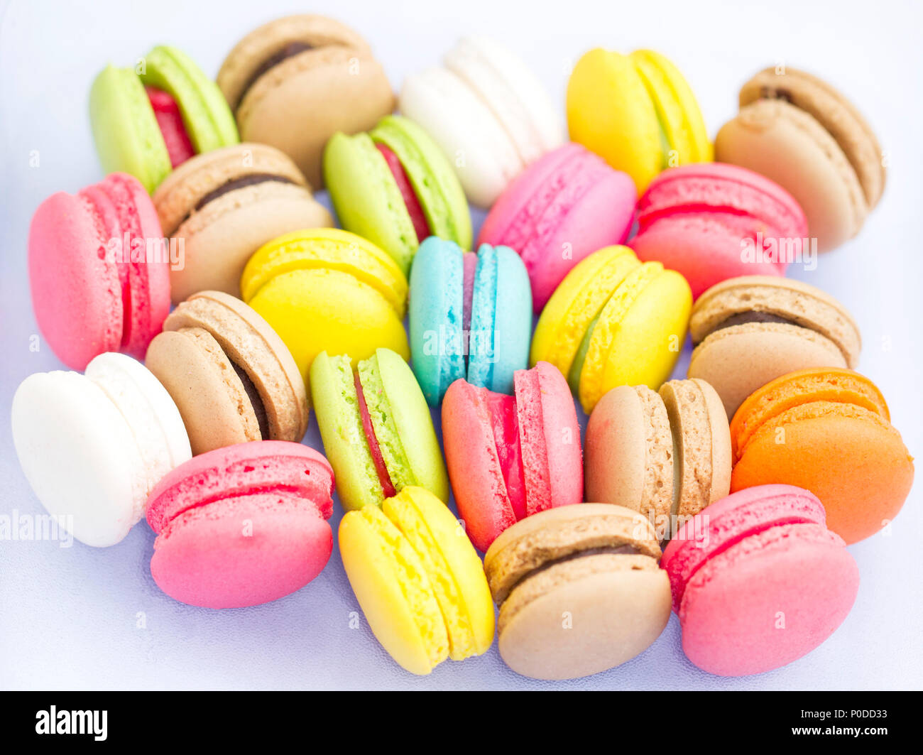 Colorful French macarons , sweet and colorful dessert Stock Photo - Alamy