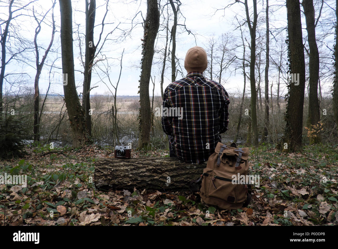 Freedom man in forest hi-res stock photography and images - Alamy