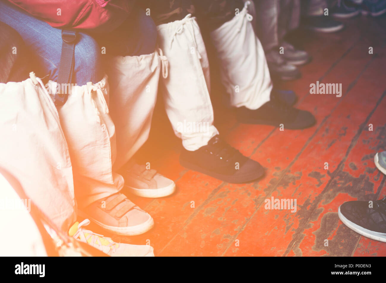 Close up hikers feet walking hi-res stock photography and images - Alamy