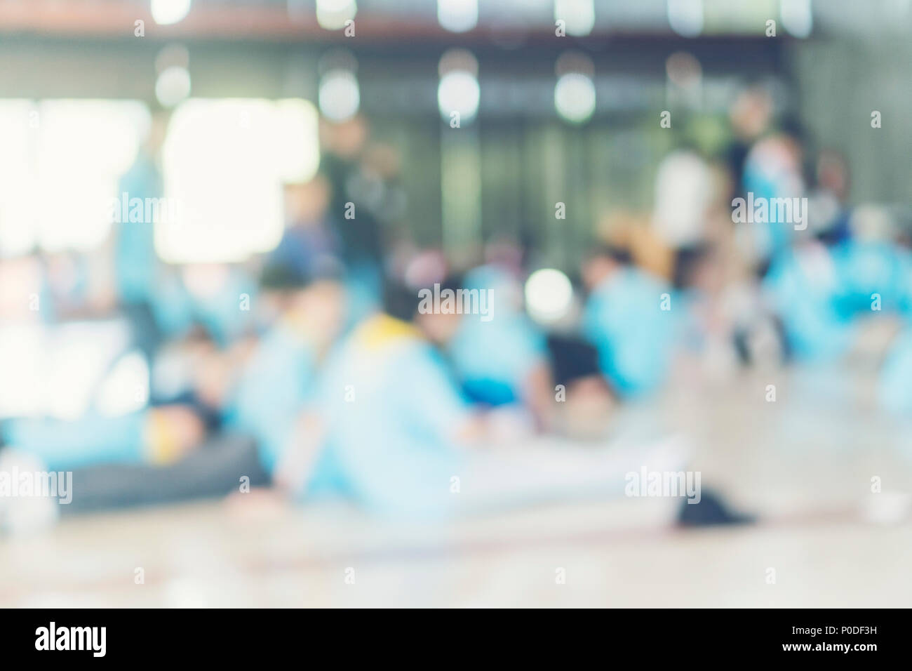 blurry background of children activity in school Stock Photo - Alamy
