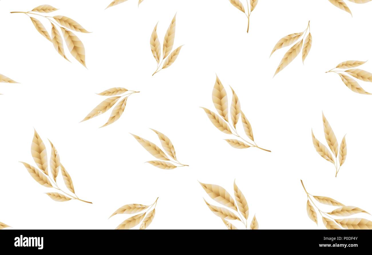 Gold leaf pattern Stock Vector Images - Alamy