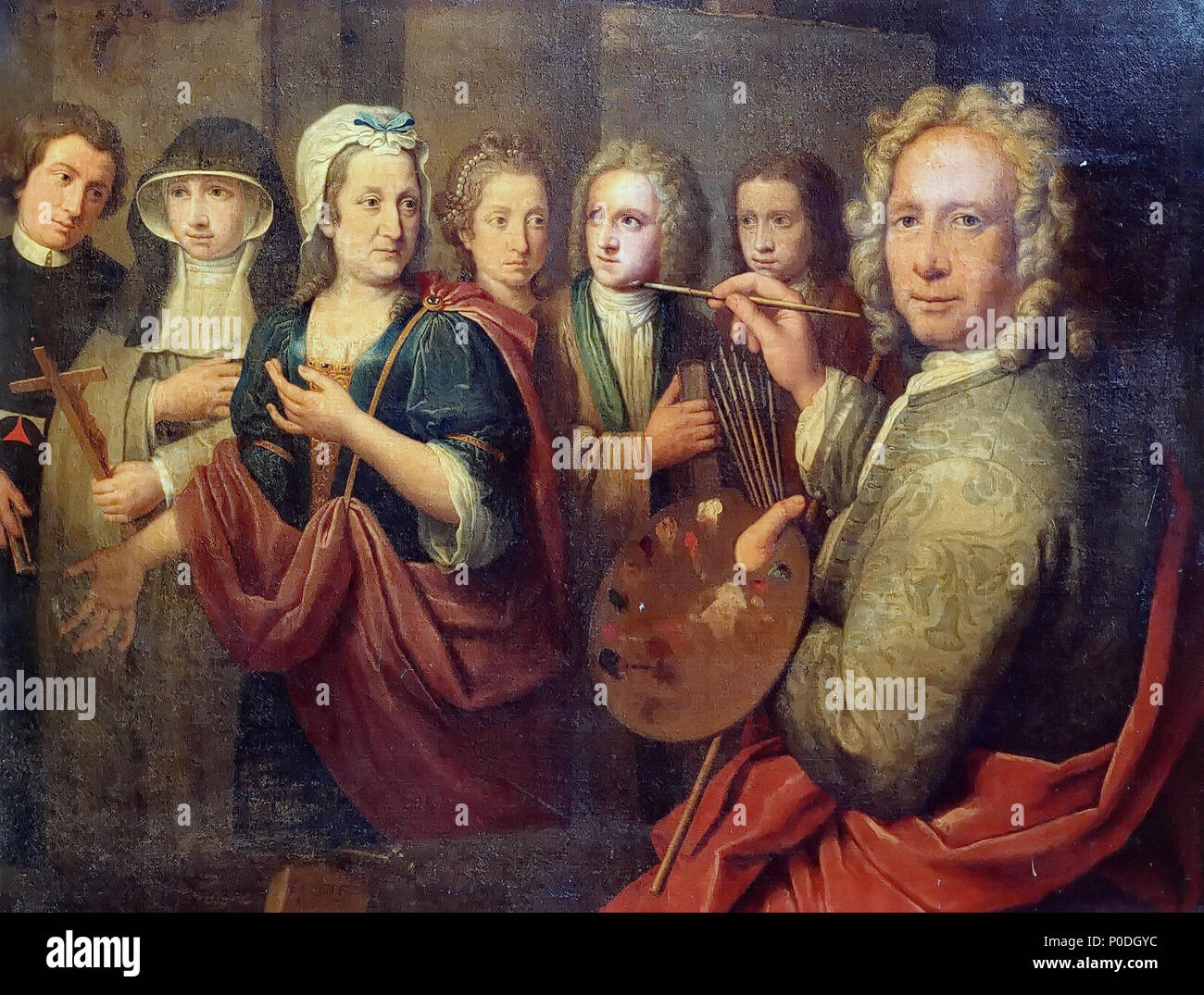 8 Englebert Fisen, Portrait of the artist and his family (1722), Musée ...