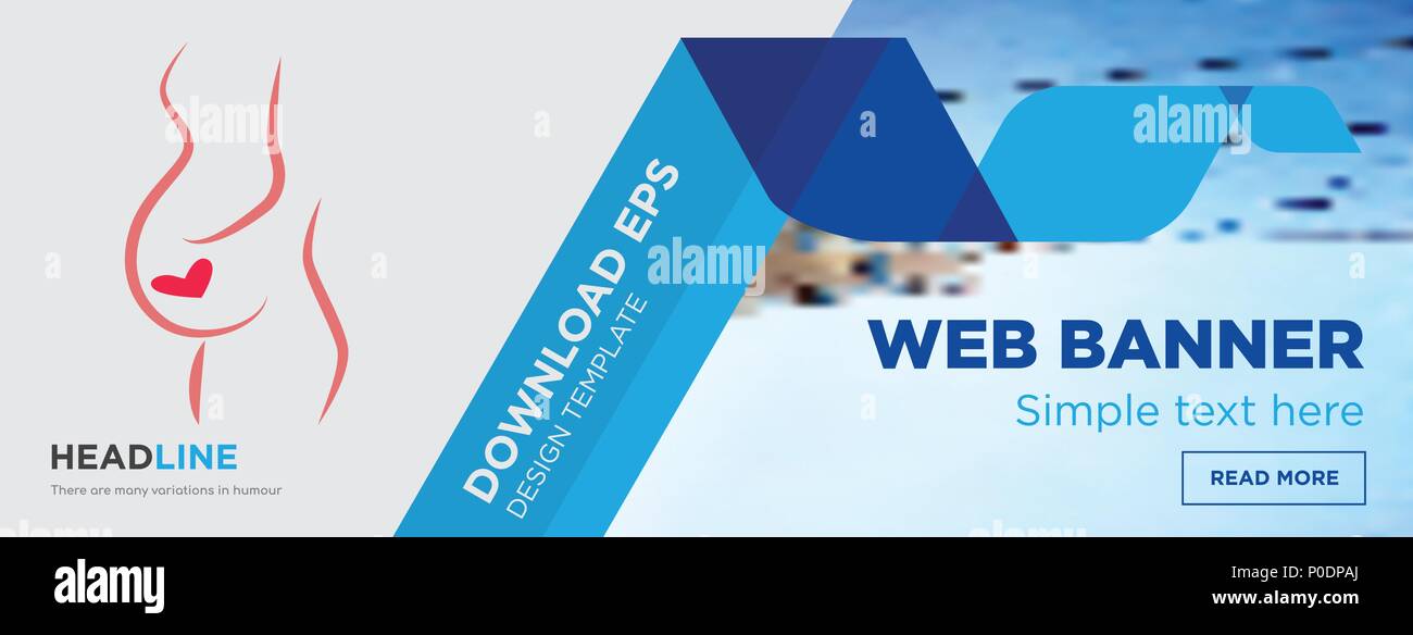 gynaecologist concept horizontal webpage banner template design on ...