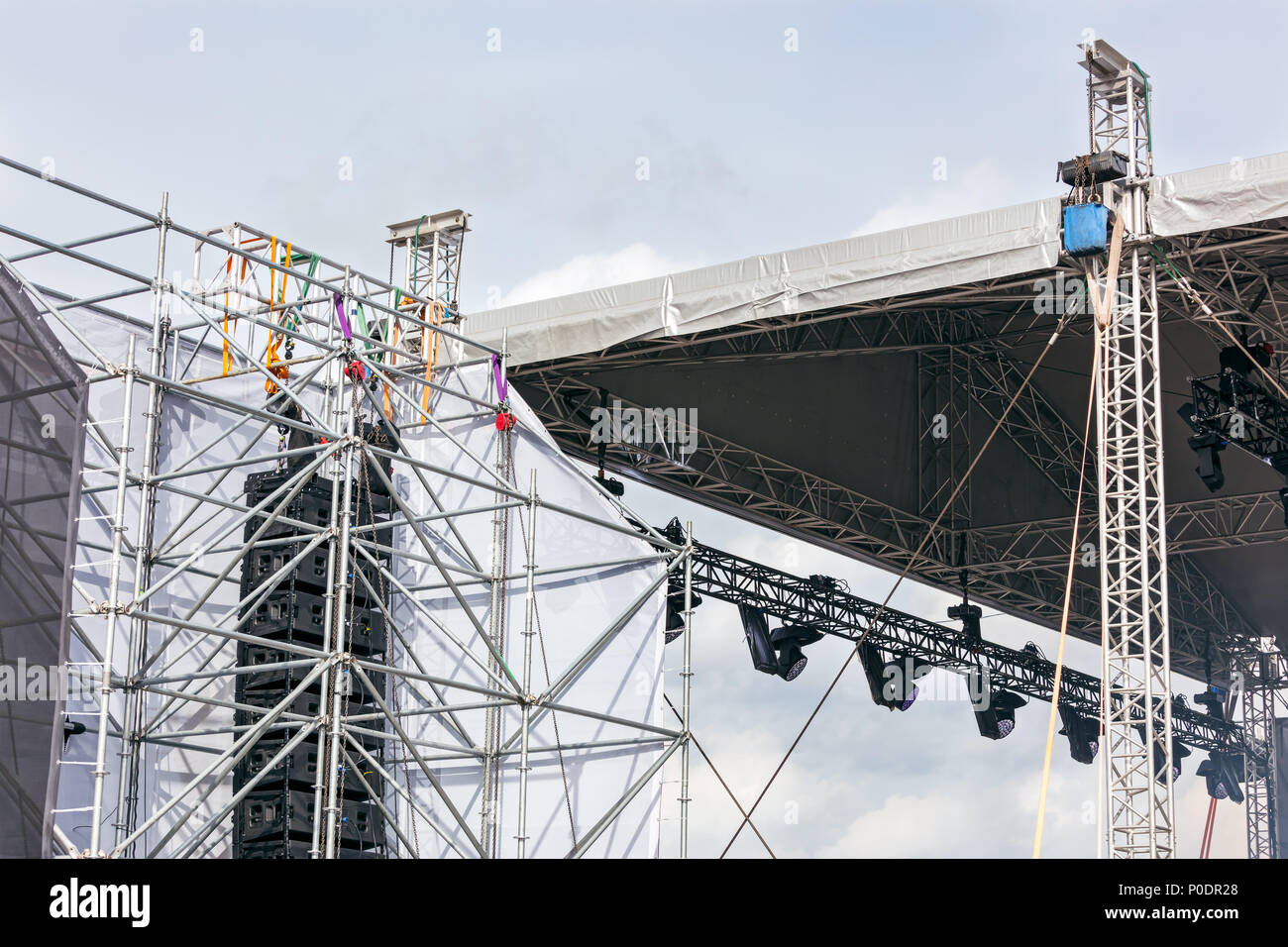 Stage with musical equipment hi-res stock photography and images - Alamy