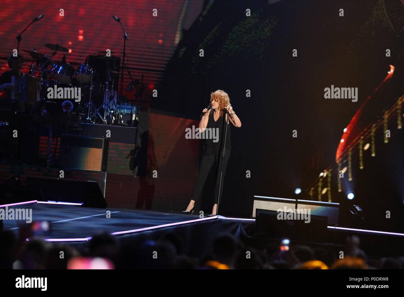 Naples, Italy. 07th June, 2018. Fiorella Mannoia during the PINO È the ...