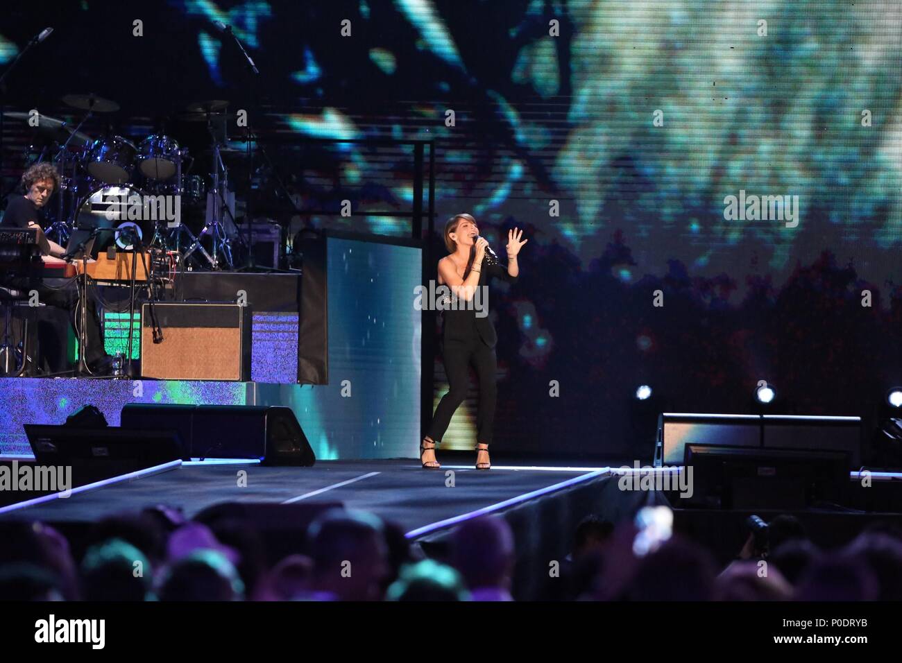Naples, Italy. 08th June, 2018. Alessandra Amoroso during the PINO È ...