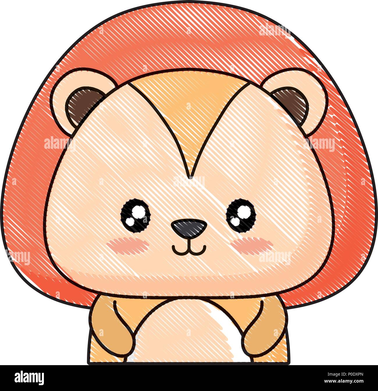 cute lion icon over white background, vector illustration Stock Vector ...