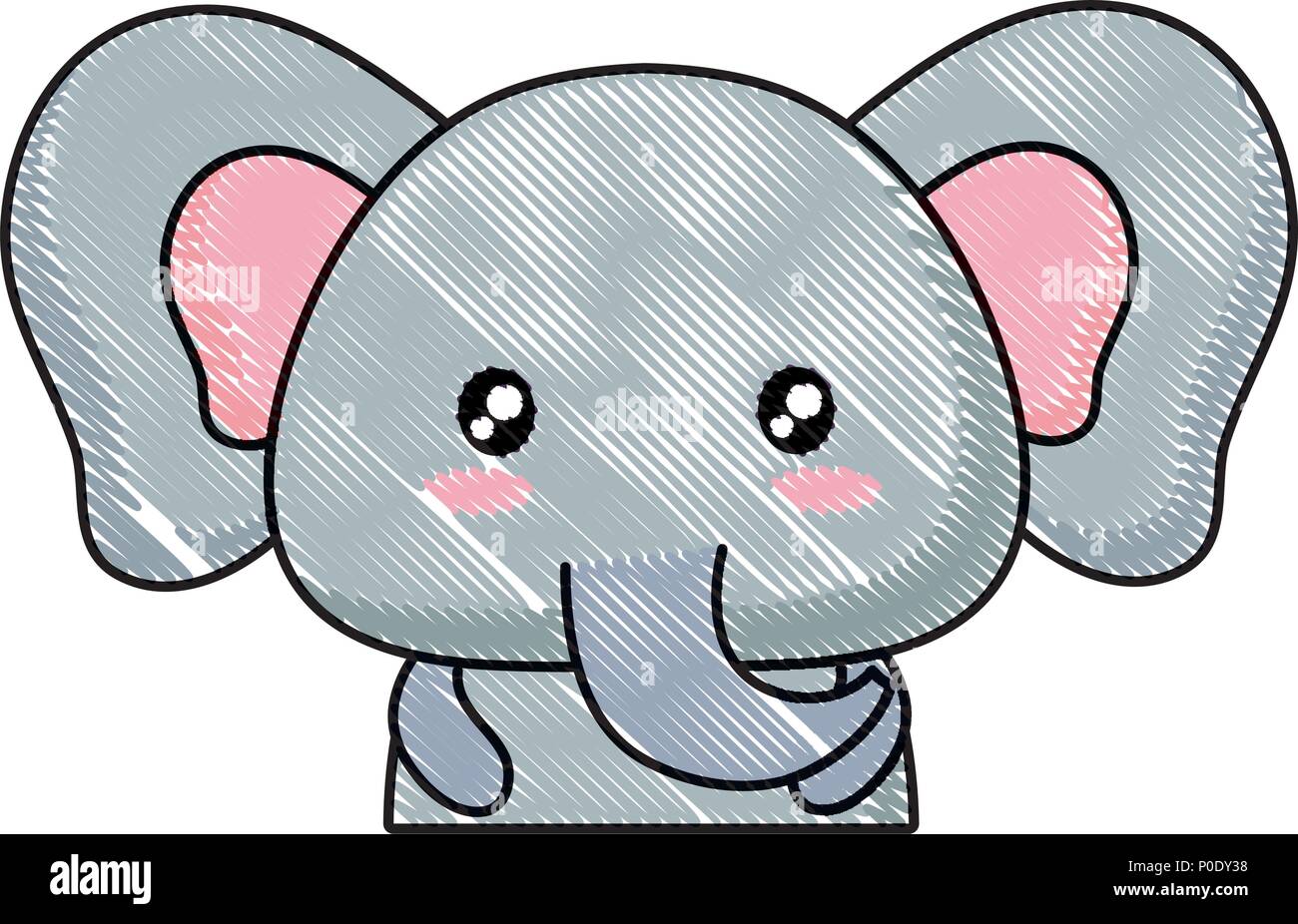 cute elephant icon over white background, vector illustration Stock ...