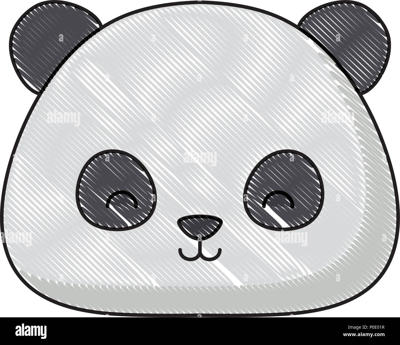 cute panda bear icon over white background, vector illustration Stock ...