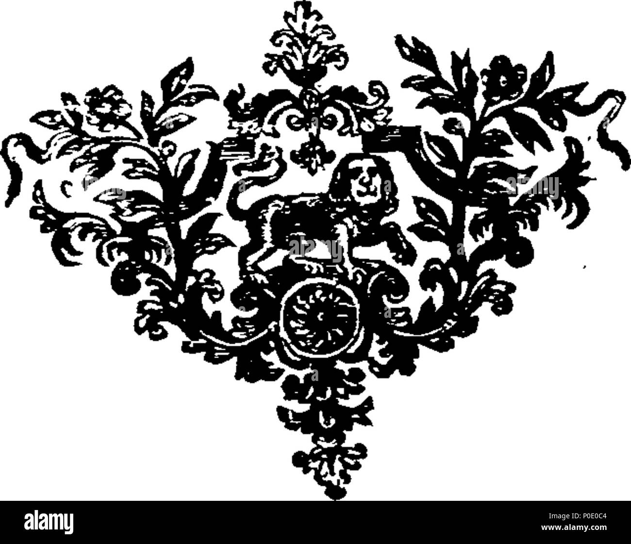 . English: Fleuron from book: A view of Sir Isaac Newton's philosophy ...