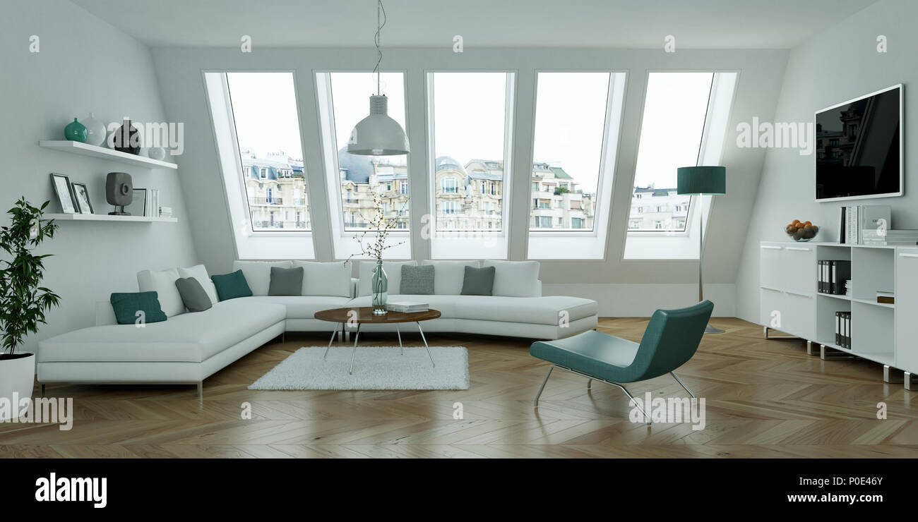 modern bright interior design living room Stock Photo - Alamy