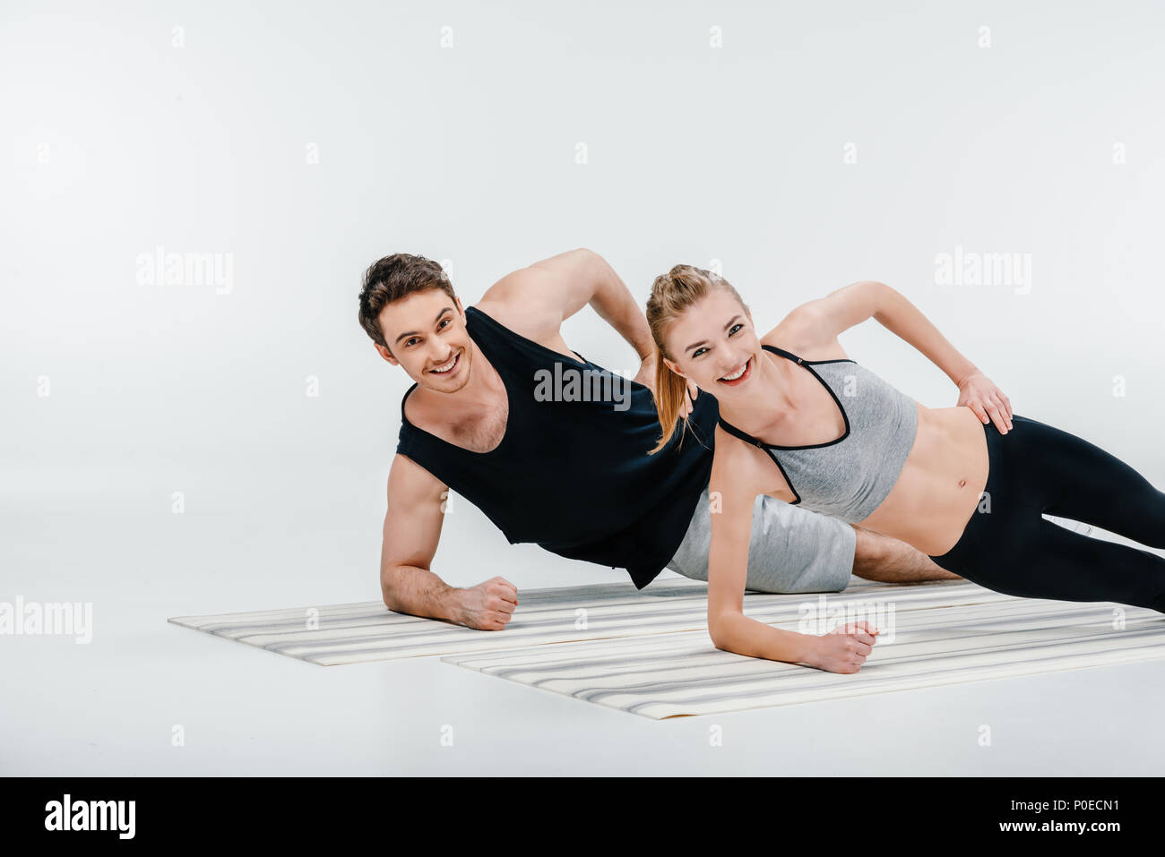 Beautiful young female doing plank hi-res stock photography and images ...