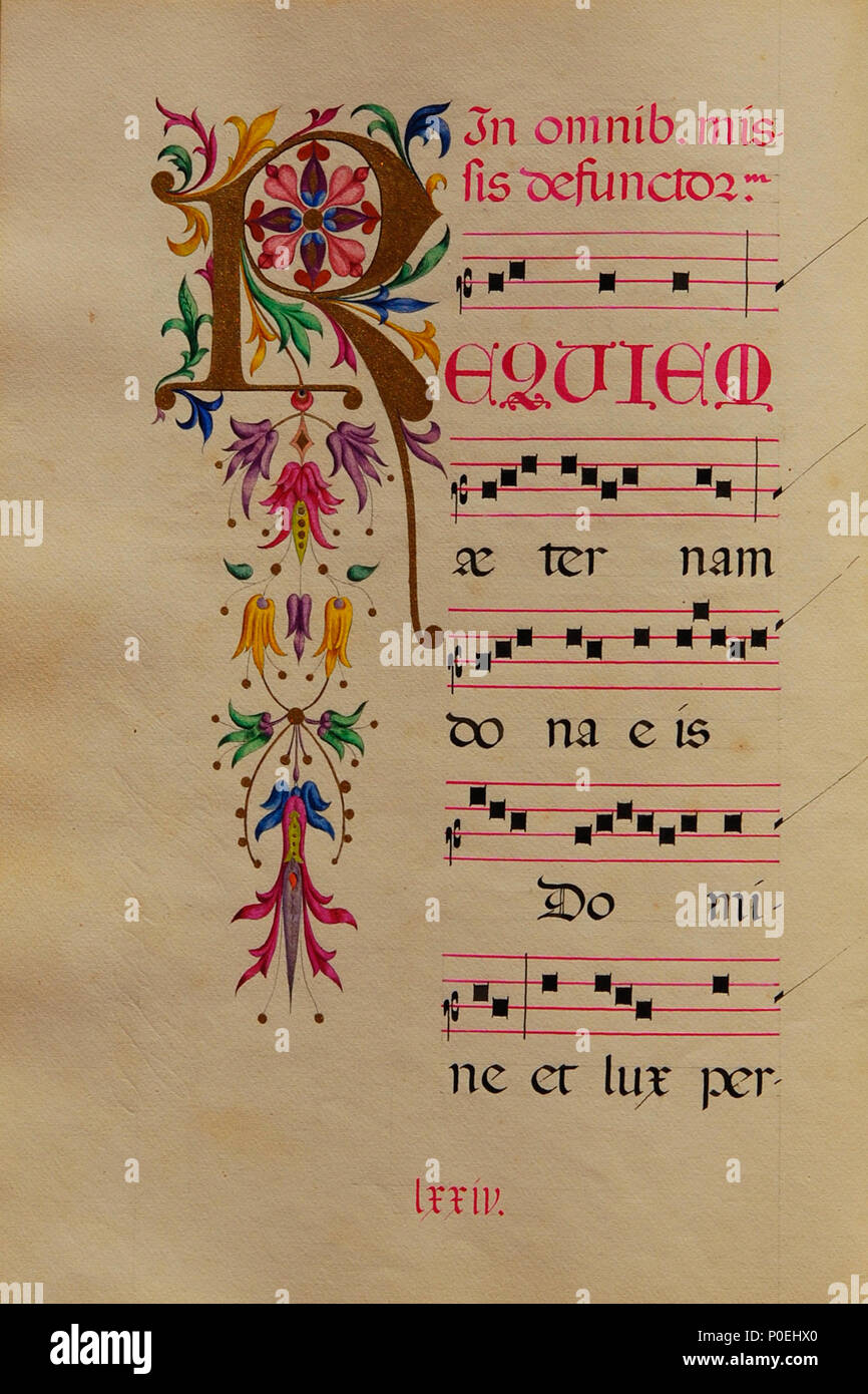 Gregorian chant manuscript hi-res stock photography and images - Alamy