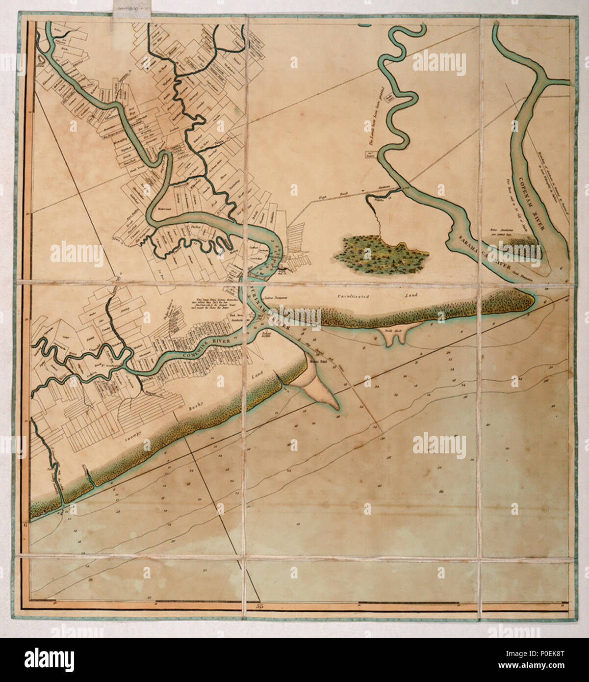 . English: A chart of the colony of Surinam, on the coast of Guyana ...