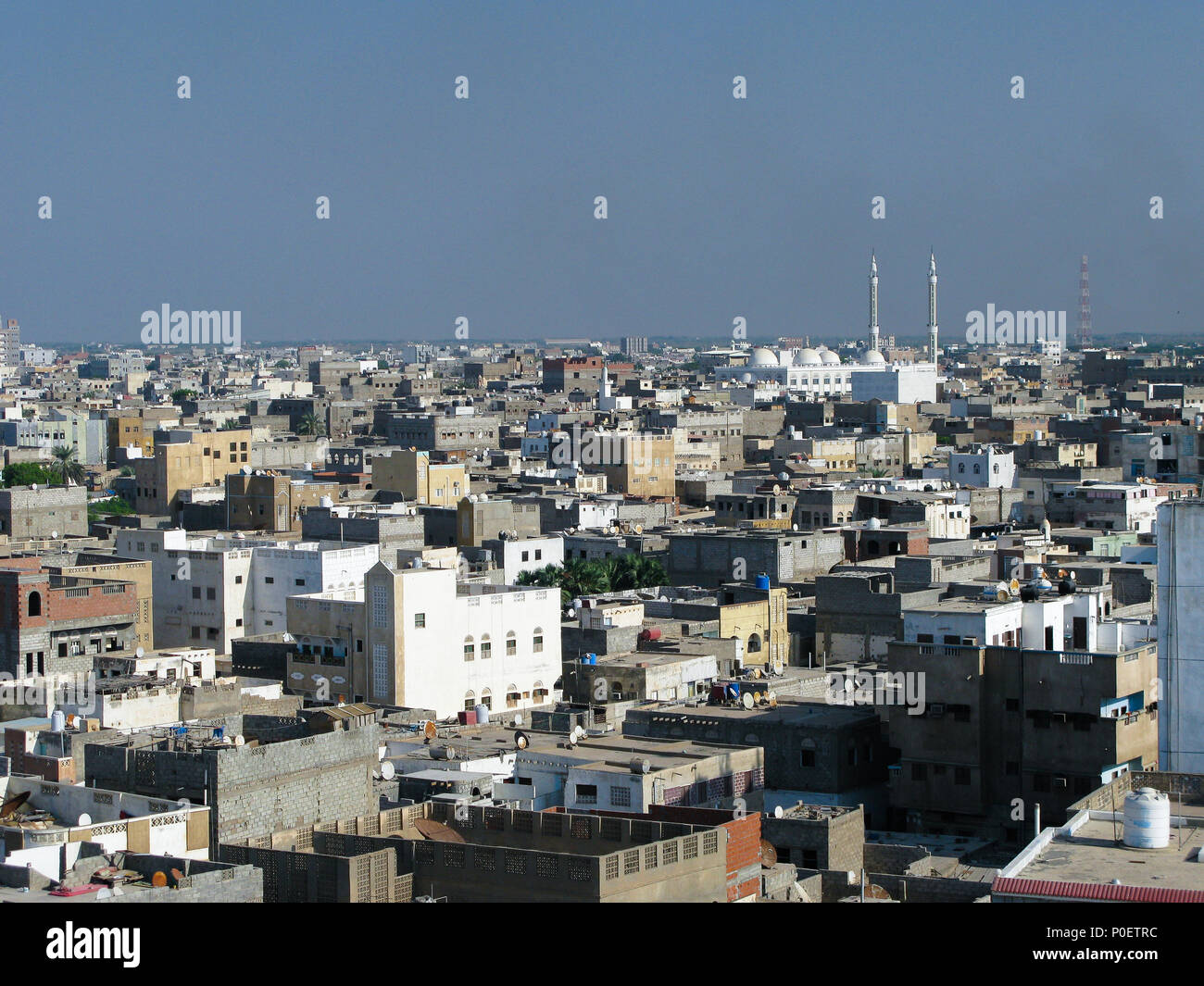 Aerial cityscape view to Hudaydah city at Yemen Stock Photo - Alamy