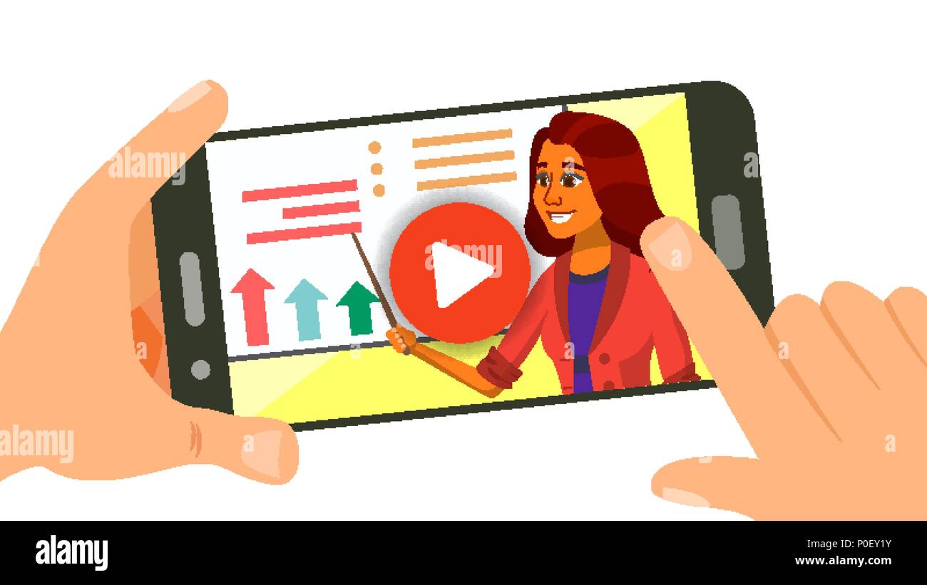 Video Tutorial Vector. Streaming Video. Online Education. Study And ...